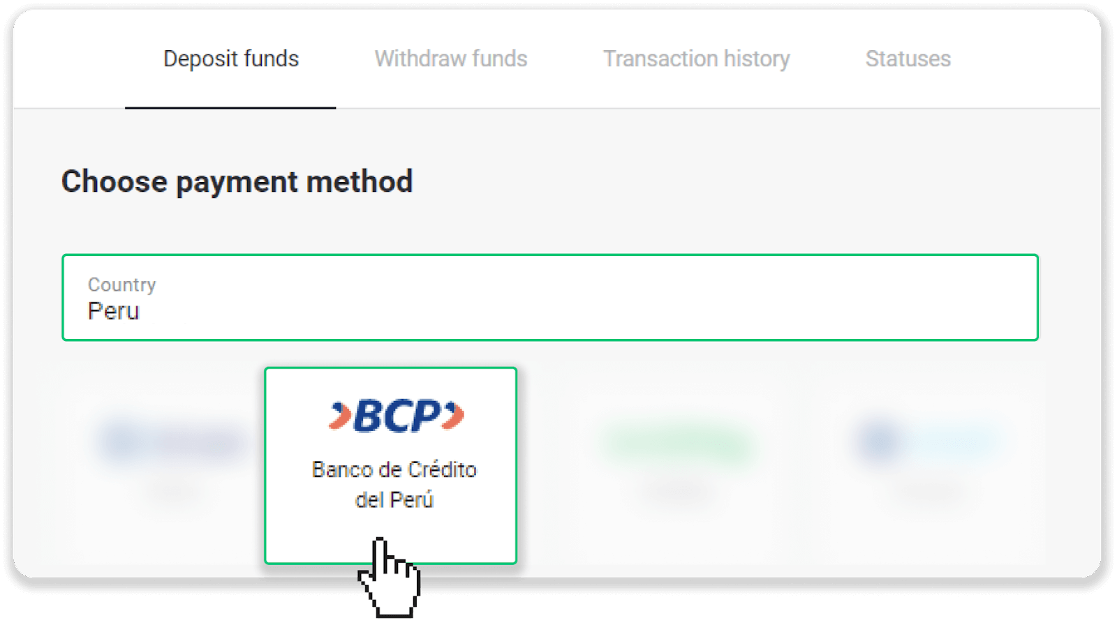 Deposit Funds on Binomo via Peru Bank Card (Mastercard / Maestro)