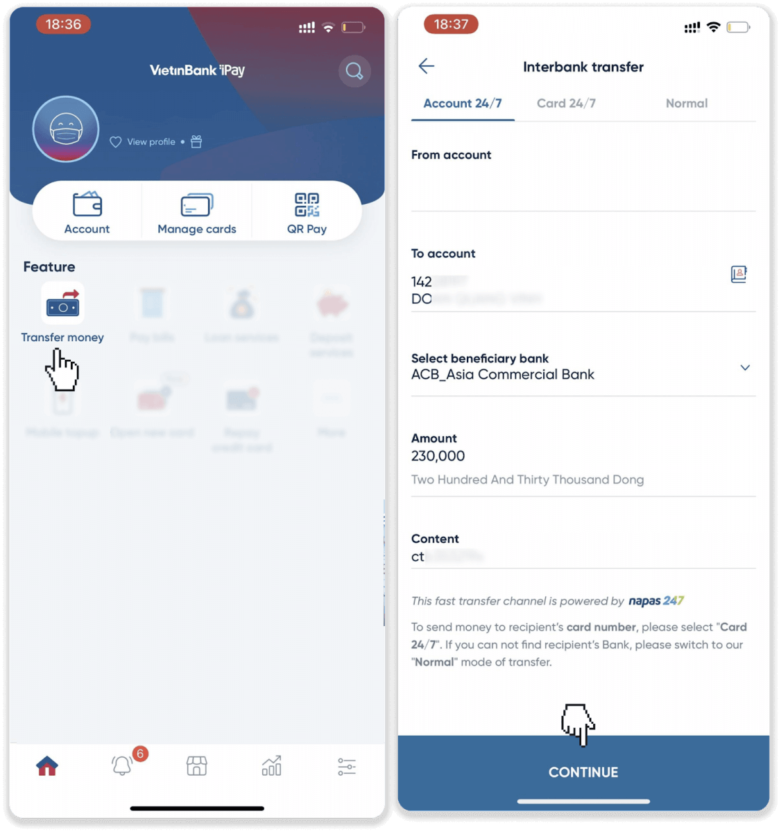 Įneškite lėšas į „Binomo“ naudodami Vietnamo banko